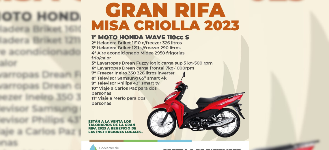 TIMBÚES: Se lanzó la “Gran Rifa 2023” de la Misa Criolla | MediosRed